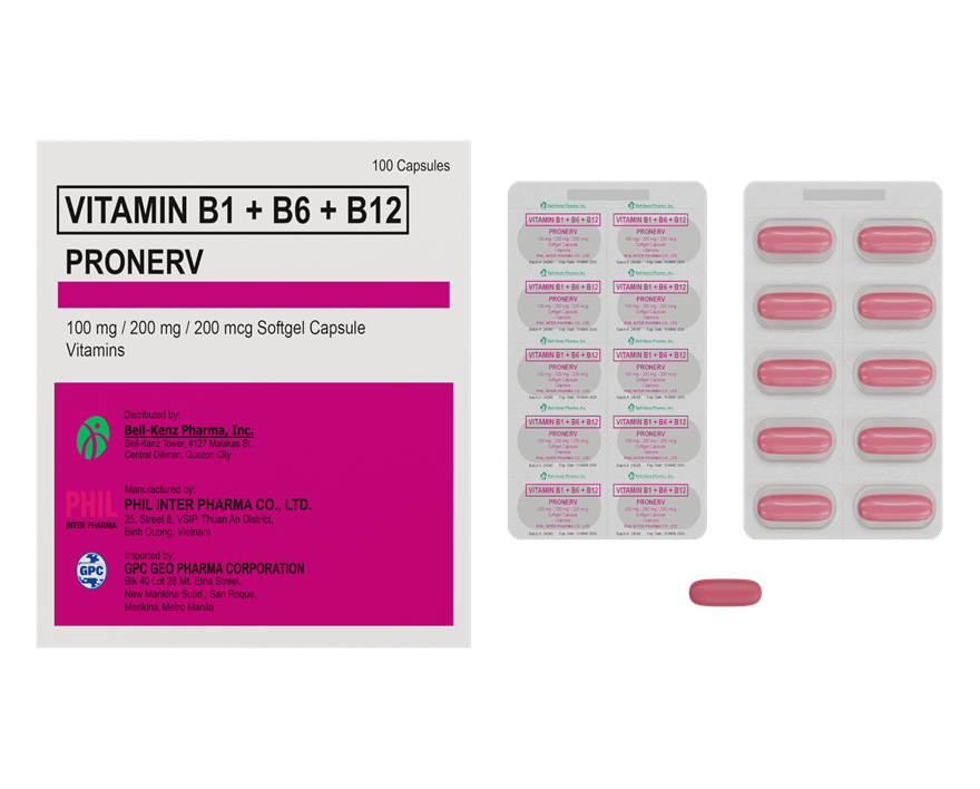 PRONERV 100/200MG/200MCG SGEL CAP 100S – RBCJ Pharmacy