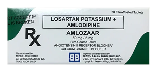 AMLOZAAR 50MG/5MG FC TAB 30S – RBCJ Pharmacy