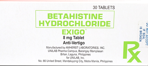EXIGO BETAHISTINE 8MG TAB 30S – RBCJ Pharmacy