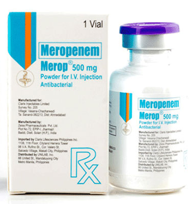 MEROP 500MG PWDR FOR INJ VIAL 1S – RBCJ Pharmacy